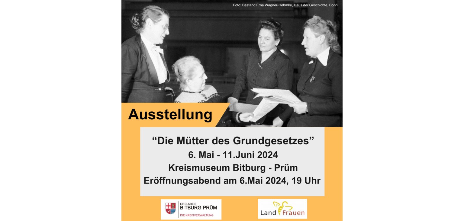 Ausstellung „Die Mütter des Grundgesetzes“ im Kreismuseum | Eifelkreis ...