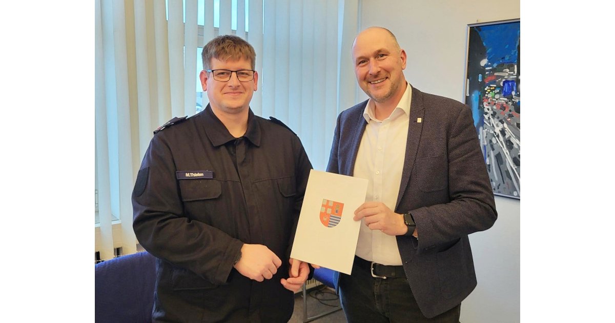 Markus Thielen zum Feuerwehrgerätewart im Katastrophenschutz bestellt ... Markus Thielen zum Feuerwehrgerätewart im Katastrophenschutz bestellt ...